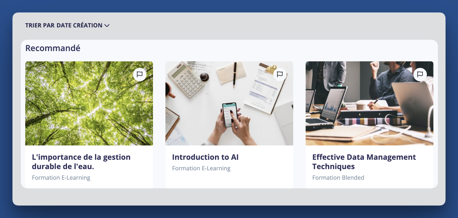 Naviguer et Utiliser le Catalogue de Formations – Rise Up Support